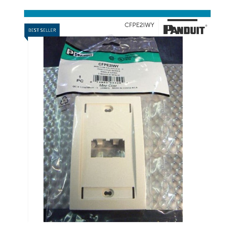 Faceplate Panduit 4 Puertos Blanco Ejecutivo